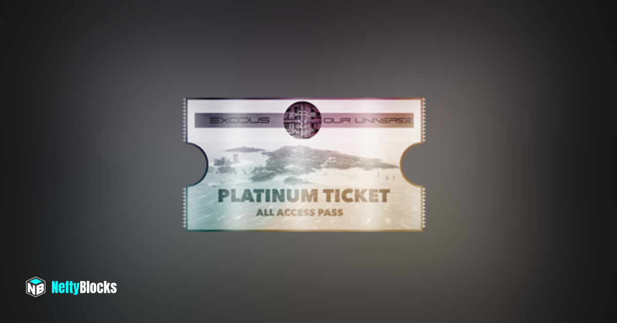 Platinum Ticket #13 | NeftyBlocks | The #1 Trade to Earn NFT ...