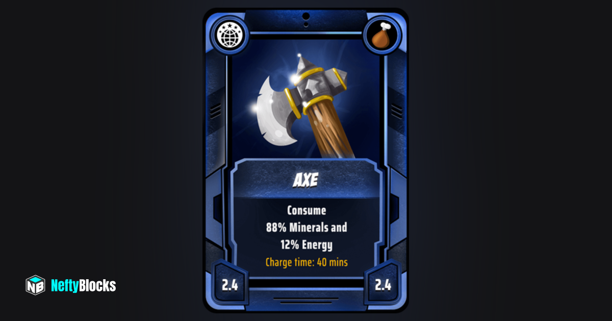 Axe #29 | NeftyBlocks | The #1 Trade to Earn NFT Marketplace on WAX