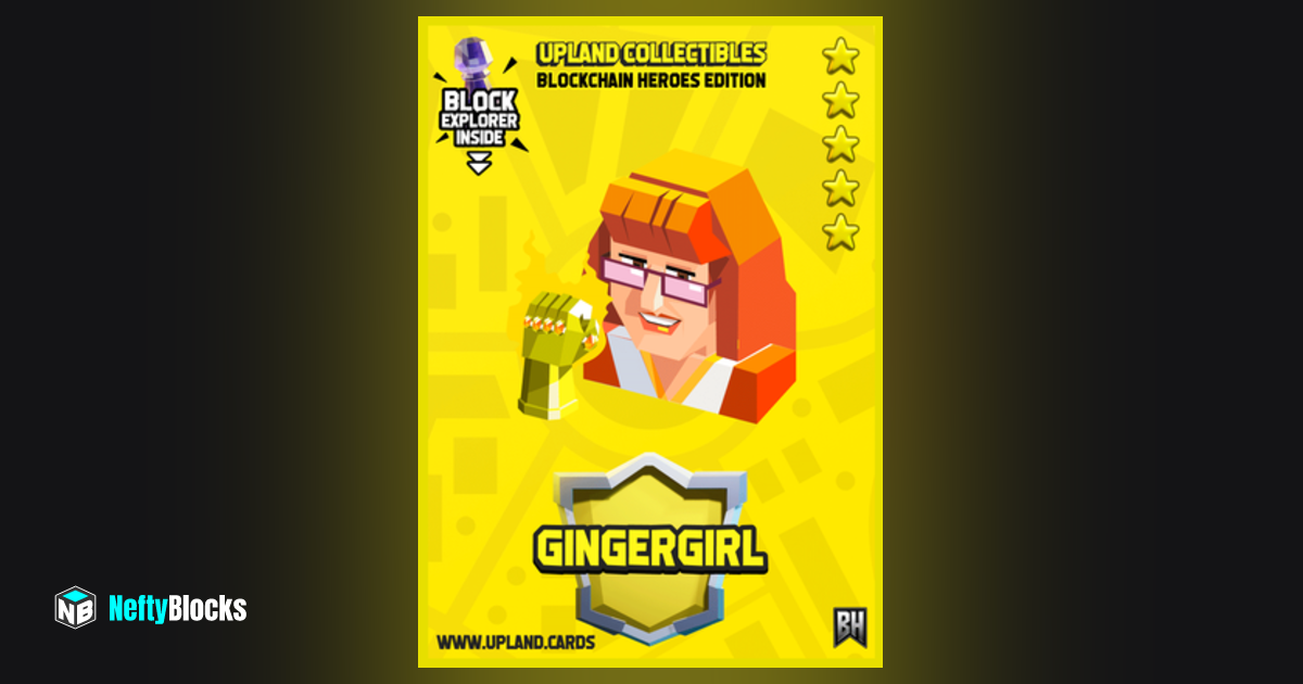 GingerGirl #6 | NeftyBlocks | The #1 Trade to Earn NFT Marketplace on WAX