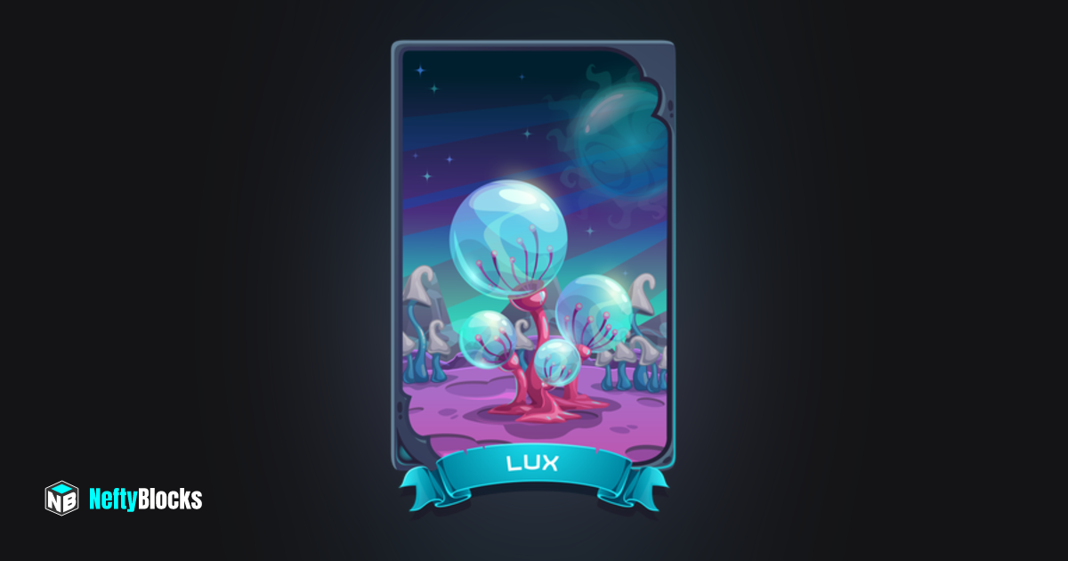 Lux promo card #129 | NeftyBlocks | The #1 Trade to Earn NFT ...
