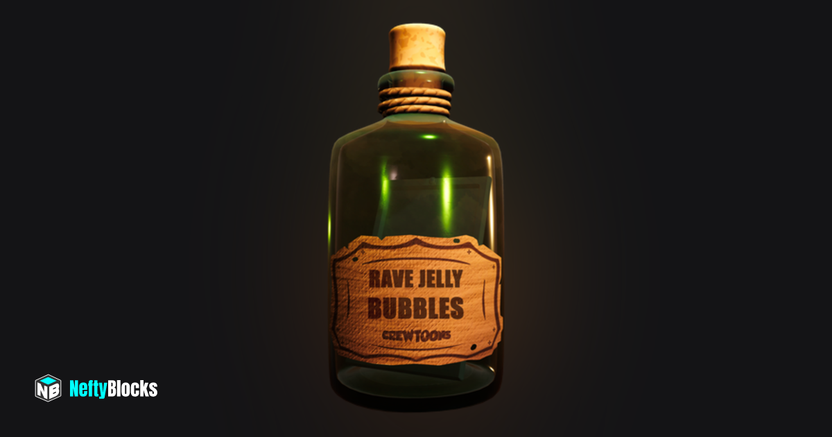 Rave Jelly Bubbles Bottle #259 | NeftyBlocks | The #1 Trade to Earn NFT ...