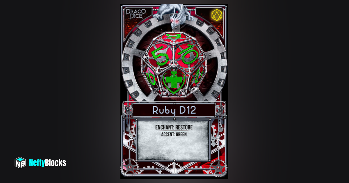 Ruby D12 | NeftyBlocks | The #1 Trade to Earn NFT Marketplace on WAX