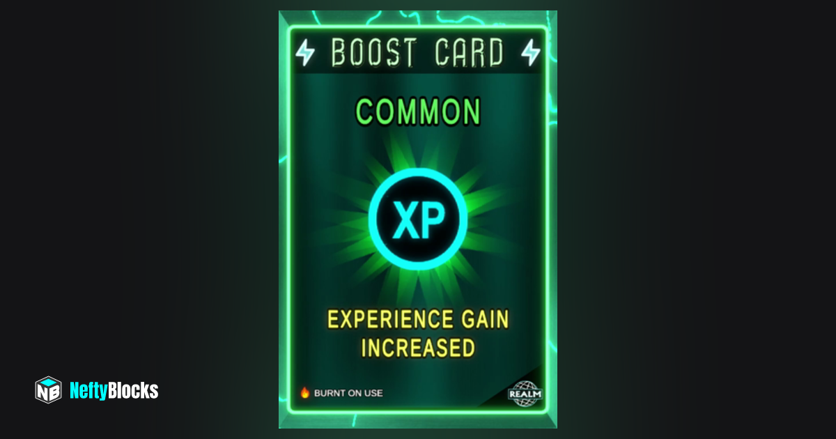 Experience Boost Card #3214 | NeftyBlocks | The #1 Trade to Earn NFT ...