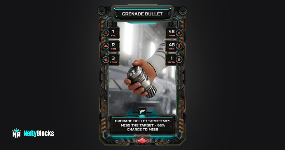 Grenade Bullet #9221 | NeftyBlocks | The #1 Trade to Earn NFT ...