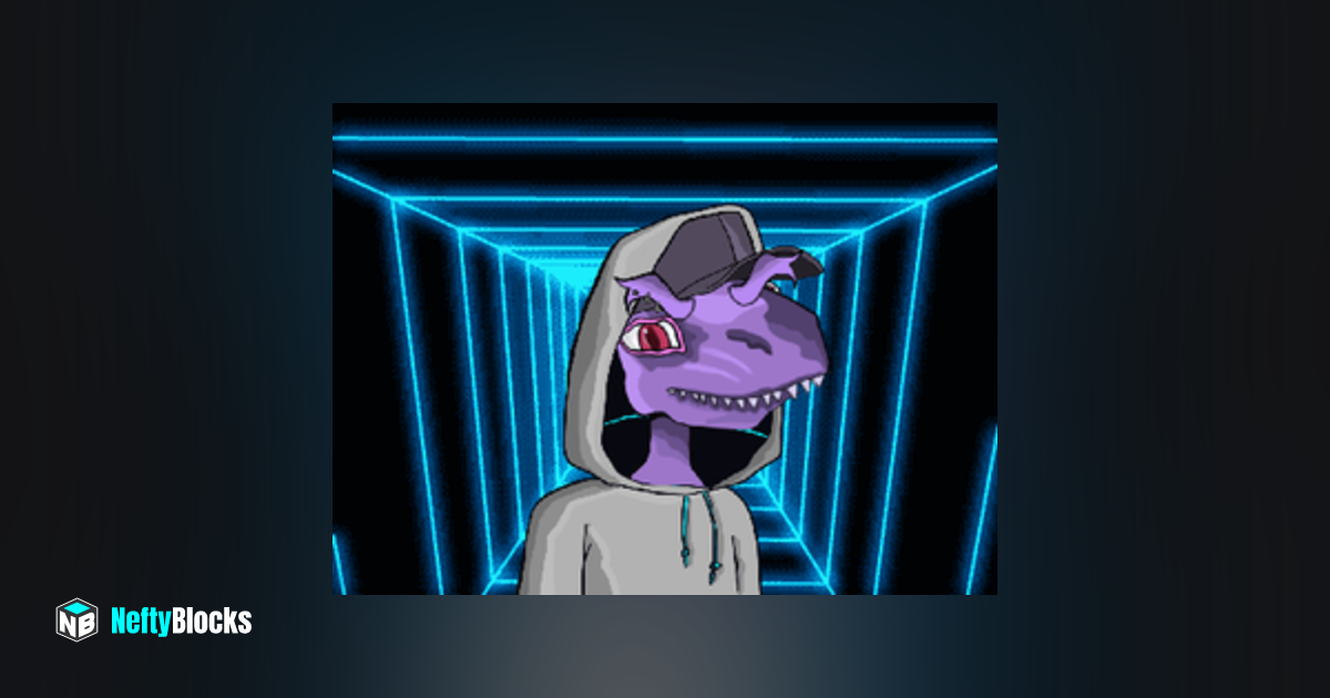 Neon Dino #17 | NeftyBlocks | The #1 Trade to Earn NFT Marketplace on WAX