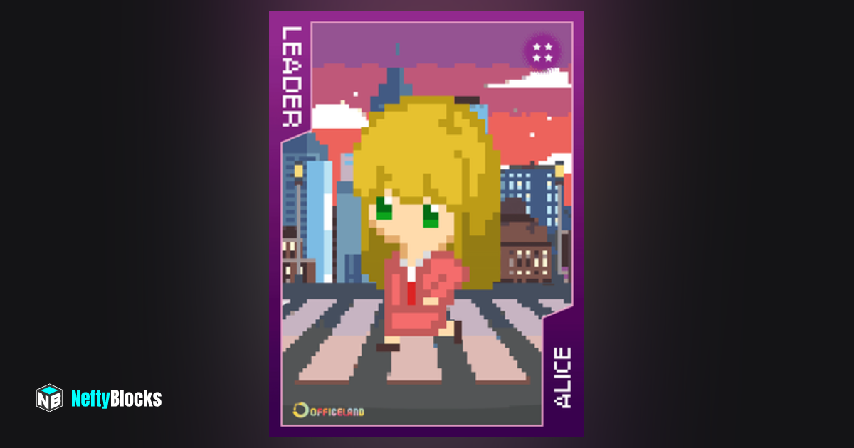 Alice #1084 | NeftyBlocks | The #1 Trade to Earn NFT Marketplace on WAX