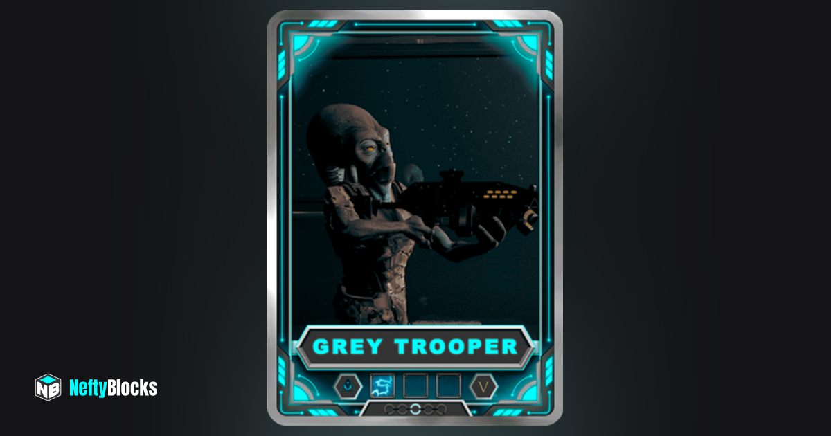 Grey Trooper | NeftyBlocks | The #1 Trade to Earn NFT Marketplace on WAX