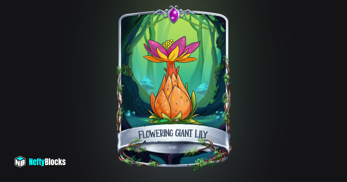 Flowering Giant Lily #52 | NeftyBlocks | The #1 Trade to Earn NFT ...