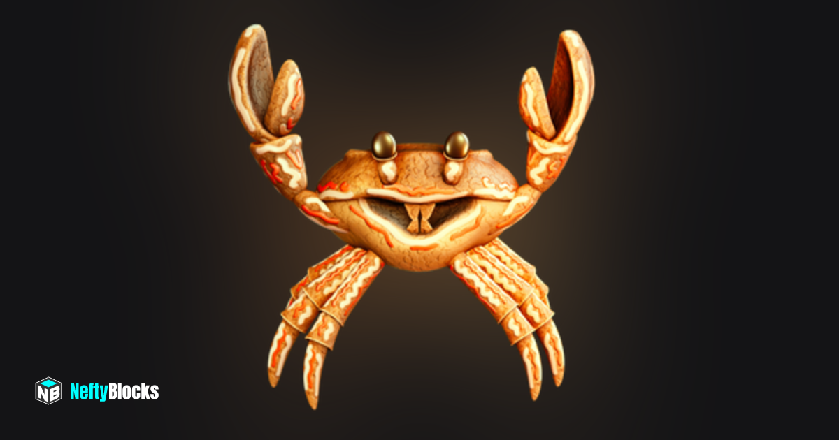 Gingerbread Cruster the Crab #21 | NeftyBlocks | The #1 Trade to Earn ...