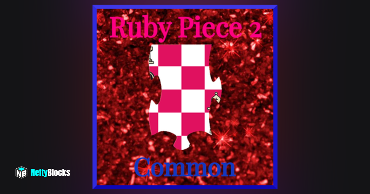 Ruby Piece 2 | NeftyBlocks | The #1 Trade to Earn NFT Marketplace on WAX