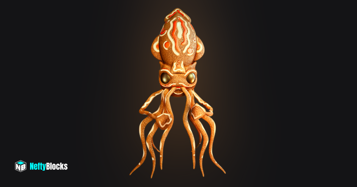 Gingerbread Mr. Squid | NeftyBlocks | The #1 Trade to Earn NFT ...