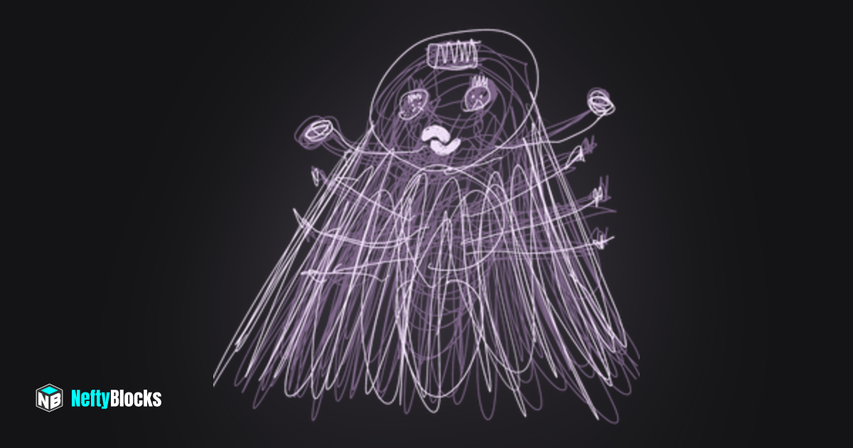 MOTH SCRIBBLE #125 | NeftyBlocks | The #1 Trade to Earn NFT Marketplace on WAX