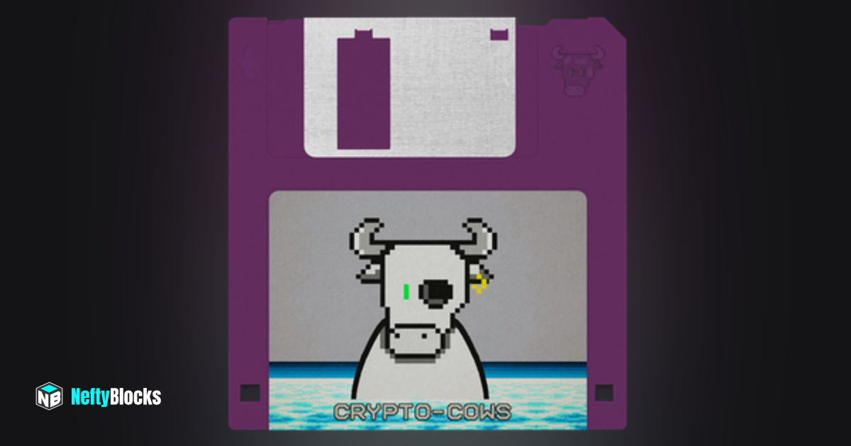 Crypto-Cows Promo Floppy #9 | NeftyBlocks | The #1 Trade to Earn NFT Marketplace on WAX