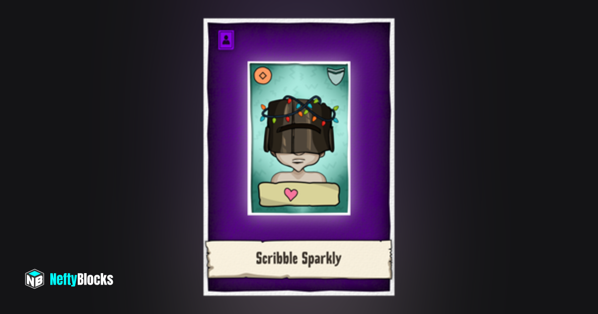 Scribble Sparkly - Hero #57 | NeftyBlocks | The #1 Trade to Earn NFT Marketplace on WAX