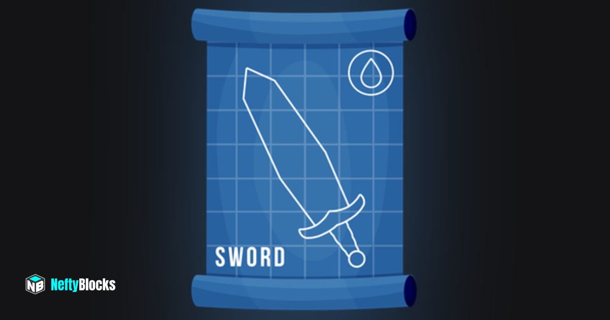 Sword Blueprint #5855 | NeftyBlocks | The #1 Trade to Earn NFT ...