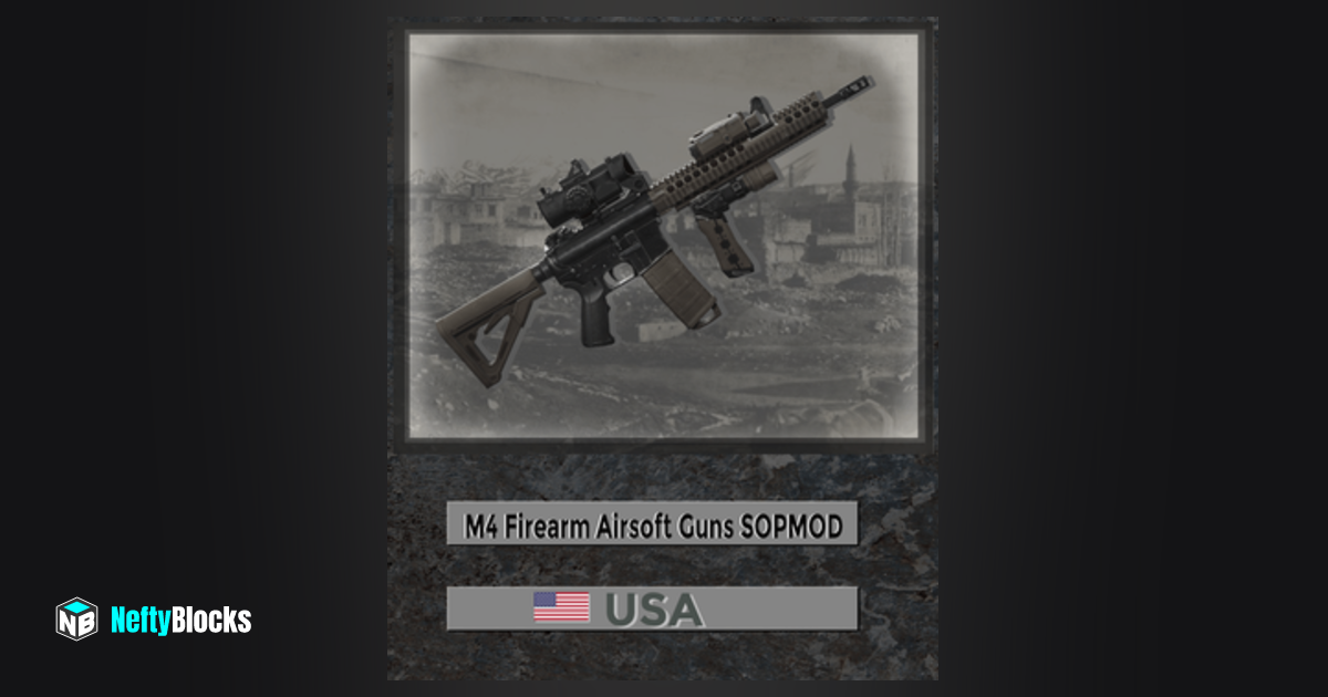 М4 Firearm Airsoft Guns #67 | NeftyBlocks | The #1 Trade to Earn NFT ...