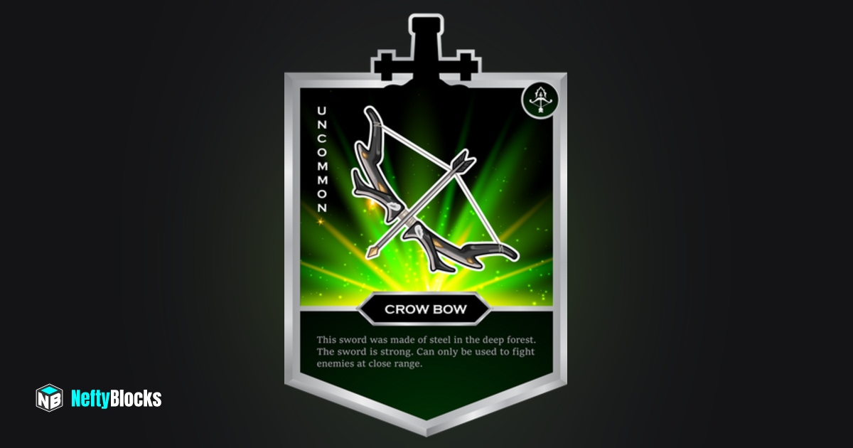 Crow Bow | NeftyBlocks | The #1 Trade to Earn NFT Marketplace on WAX