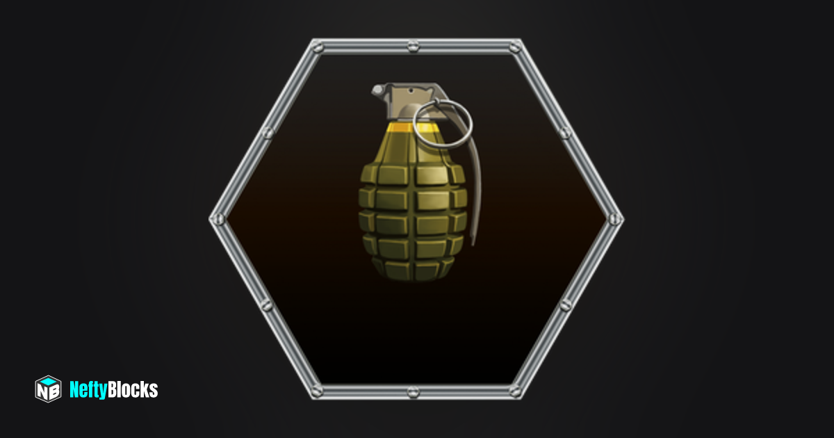 Grenade #1964 | NeftyBlocks | The #1 Trade to Earn NFT Marketplace on WAX