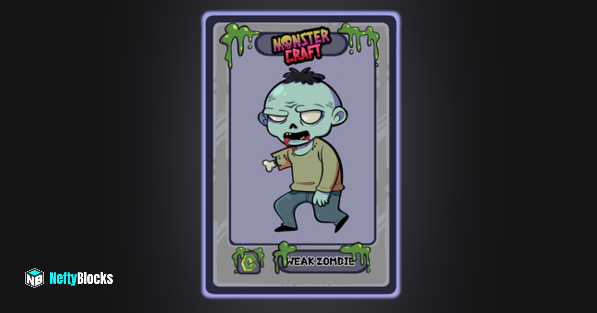 Weak zombie #427 | NeftyBlocks | The #1 Trade to Earn NFT Marketplace ...