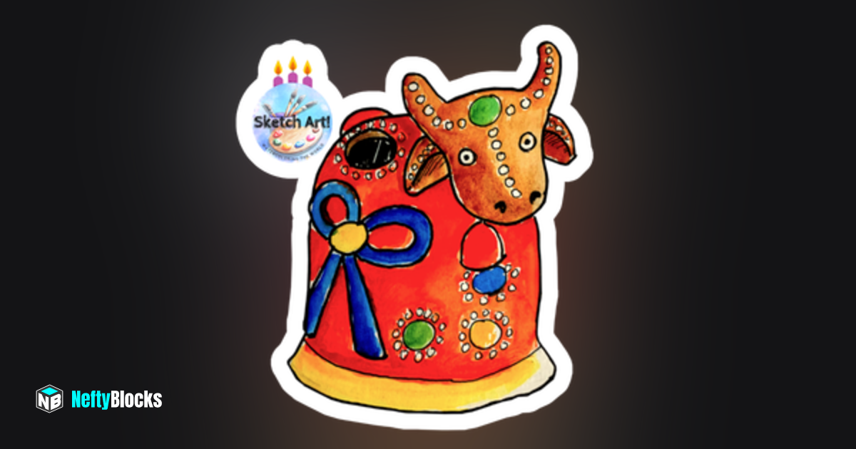 Boi Bumba - Red Ox Sticker #212 | NeftyBlocks | The #1 Trade to Earn ...