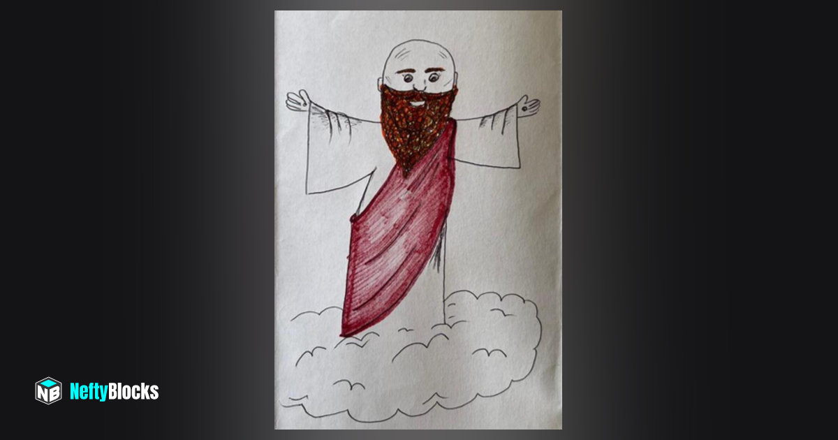 Bald Jesus #33 by Alex B | NeftyBlocks | The #1 Trade to Earn NFT ...