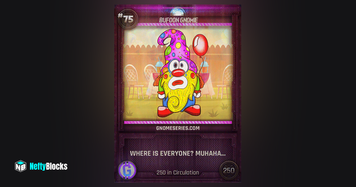 Bufoon Gnomie | Pink Parallel | NeftyBlocks | The #1 Trade to Earn NFT ...