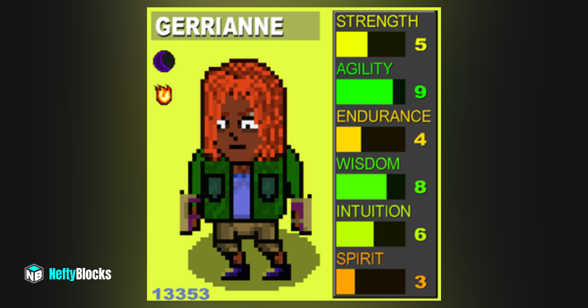 Gerrianne #13353 #3353 | NeftyBlocks | The #1 Trade to Earn NFT ...