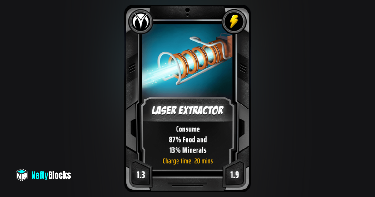 Laser Extractor #312 | NeftyBlocks | The #1 Trade to Earn NFT ...