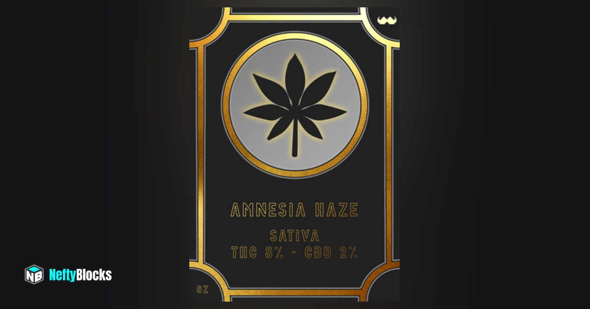 Amnesia Haze - 1 OZ - Gold #15 | NeftyBlocks | The #1 Trade to Earn NFT ...