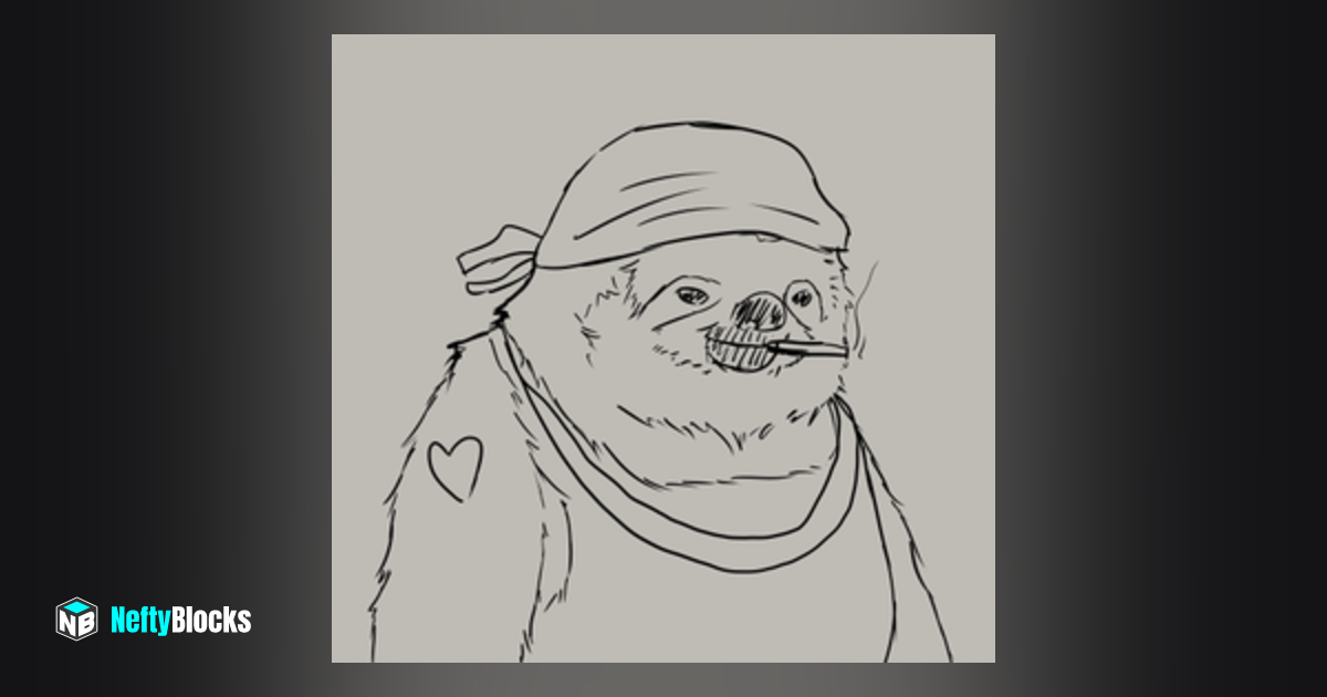 (Sketch) Swag Life - Sheldon the Sloth | NeftyBlocks | The #1 Trade to ...