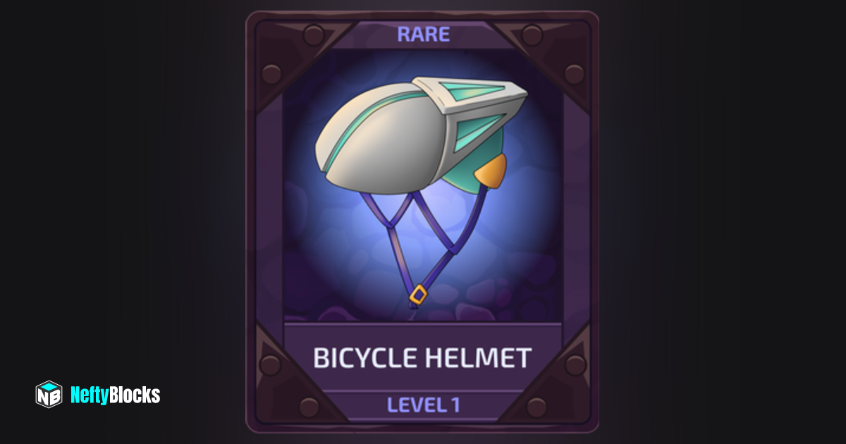 Bicycle Helmet – Level 1 #656 | NeftyBlocks | The #1 Trade to Earn NFT ...
