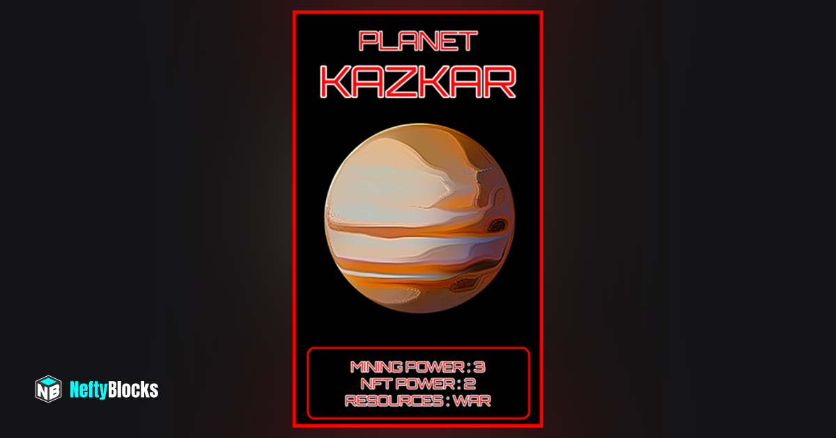 Planet Kazkar Land Key #366 | NeftyBlocks | The #1 Trade to Earn NFT ...