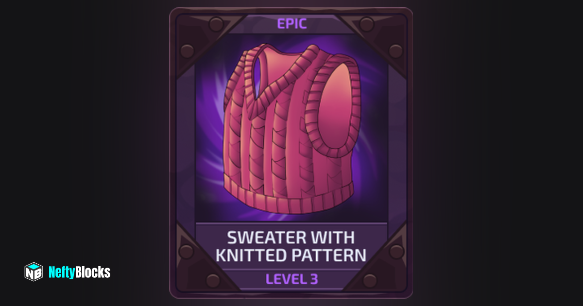 Sweater With Knitted Pattern – Level 3 | NeftyBlocks | The #1 Trade to ...