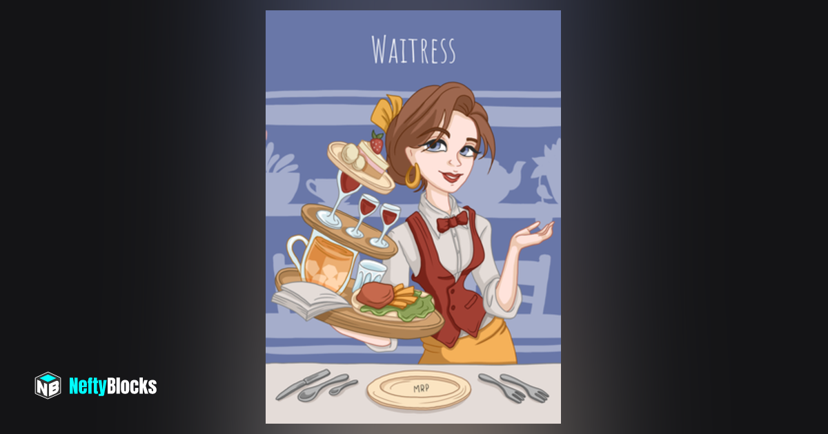 Waitress #2185 | NeftyBlocks | The #1 Trade to Earn NFT Marketplace on WAX