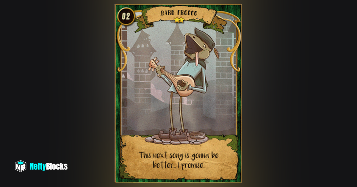 Bard Froggo #99 | NeftyBlocks | The #1 Trade to Earn NFT Marketplace on WAX
