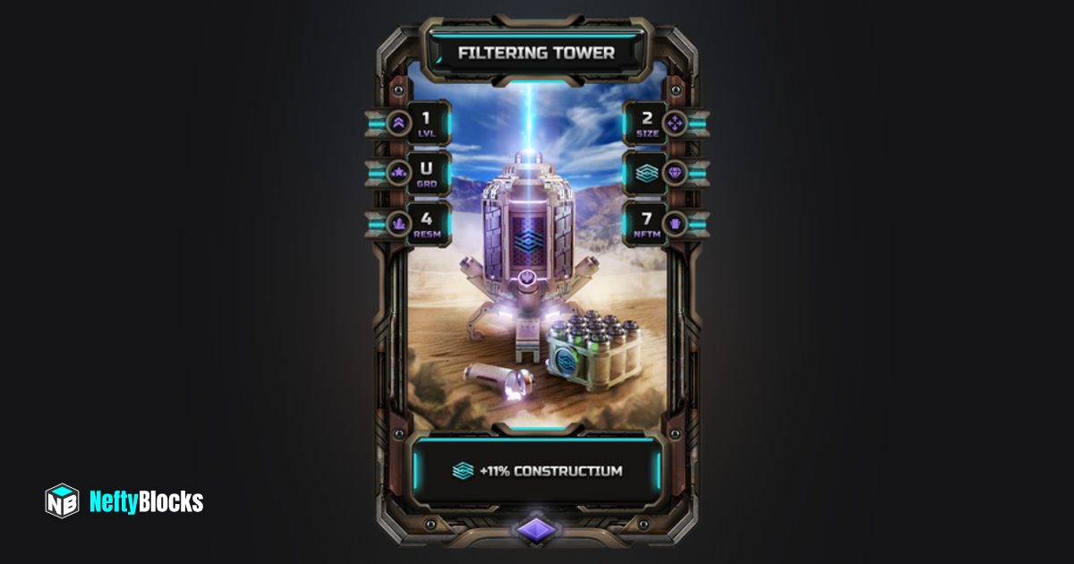 Filtering Tower #1883 | NeftyBlocks | The #1 Trade to Earn NFT ...