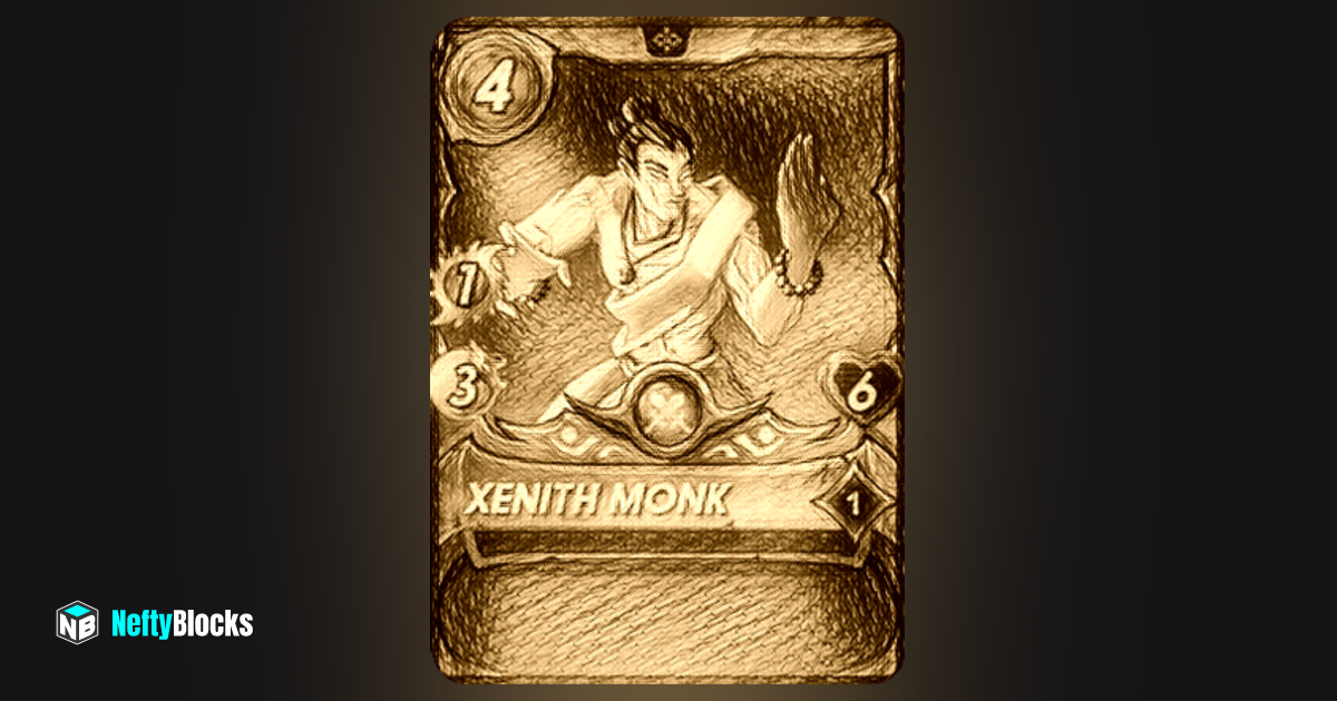 XENITH MONK #59 | NeftyBlocks | The #1 Trade to Earn NFT Marketplace on WAX