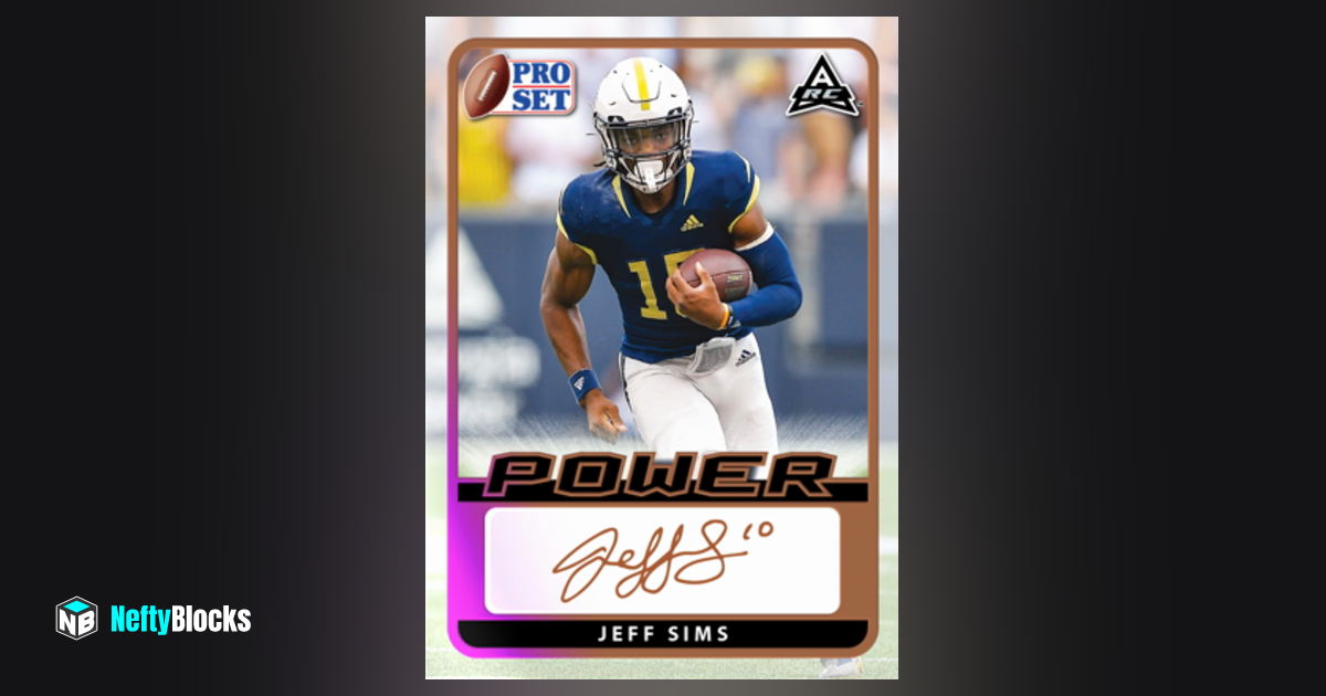 Jeff Sims #240 | NeftyBlocks | The #1 Trade to Earn NFT Marketplace on WAX