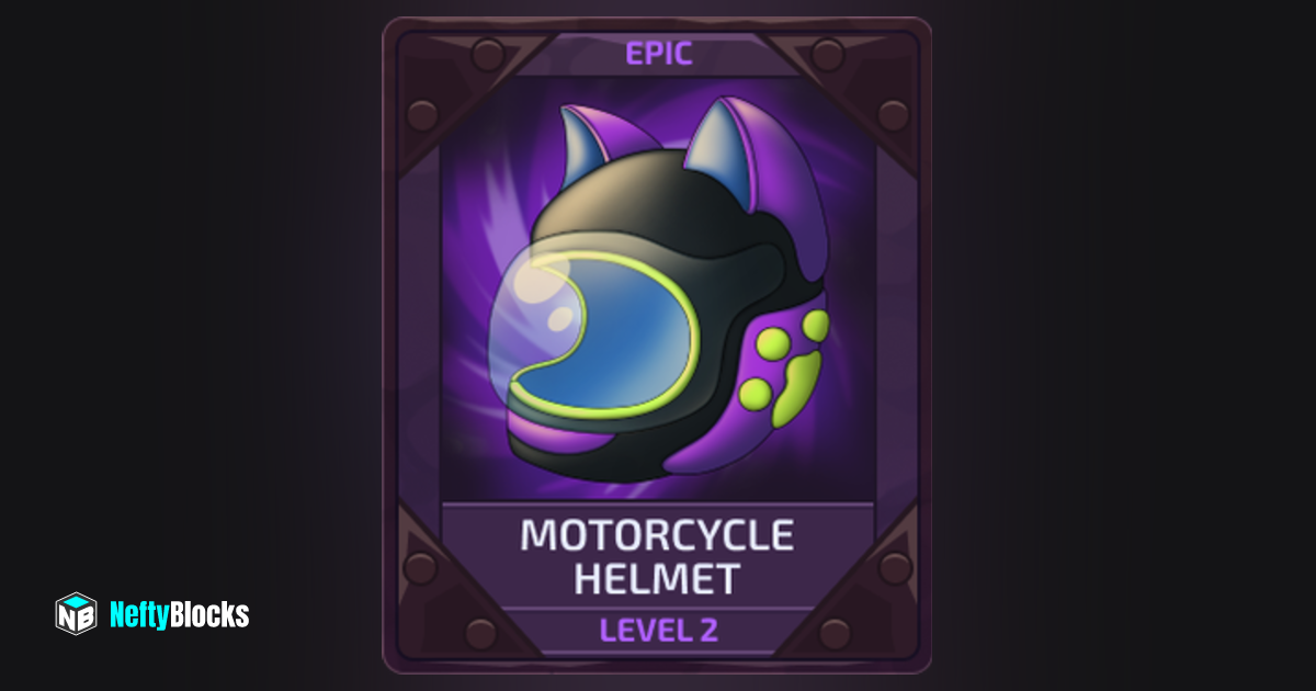 Motorcycle Helmet - Level 2 | NeftyBlocks | The #1 Trade to Earn NFT ...