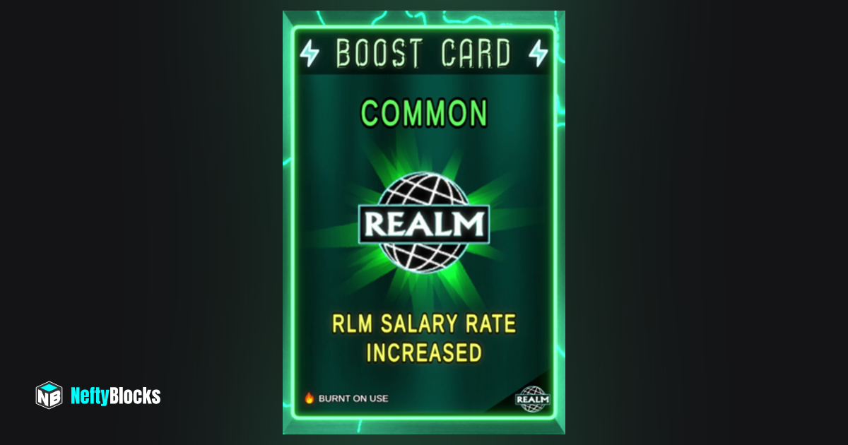 RLM Salary Rate Boost Card #67319 | NeftyBlocks | The #1 Trade to Earn ...