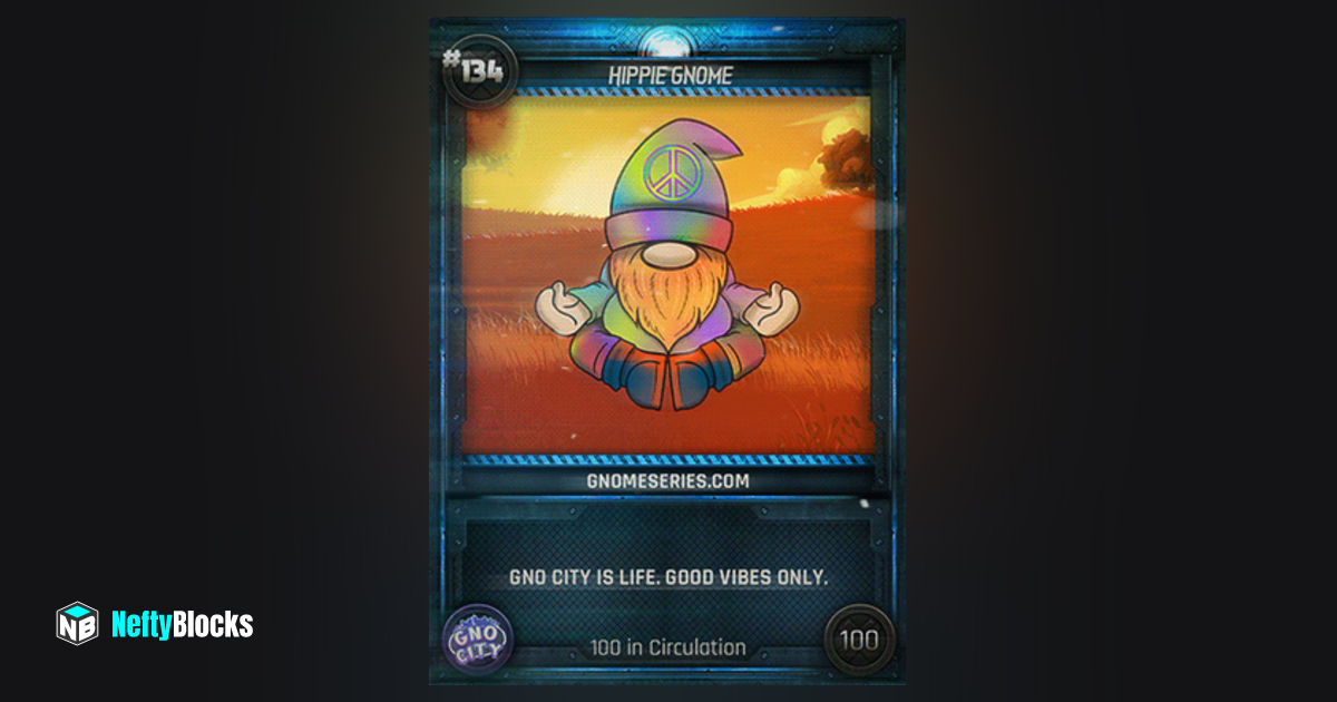 Hippie Gnome | Blue Parallel | NeftyBlocks | The #1 Trade to Earn NFT ...