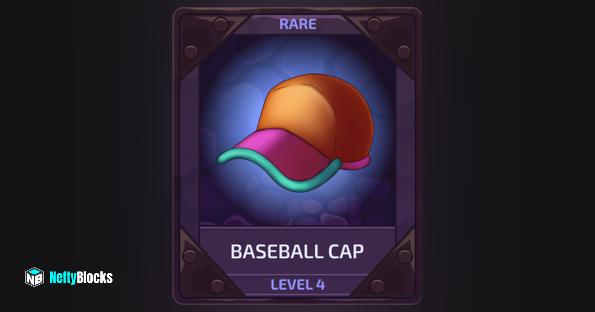 Baseball Cap – Level 4 | NeftyBlocks | The #1 Trade to Earn NFT ...