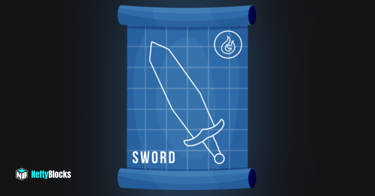 Sword Blueprint #4792 | NeftyBlocks | The #1 Trade to Earn NFT ...