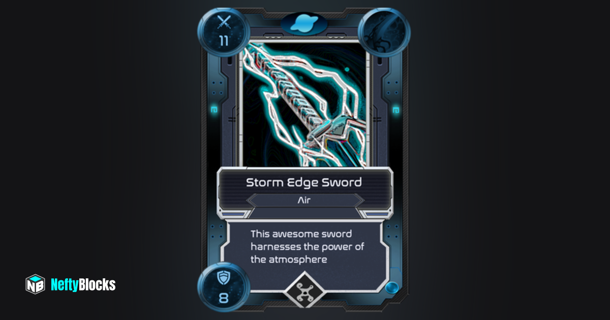 Storm Edge Sword #2131 | NeftyBlocks | The #1 Trade to Earn NFT ...
