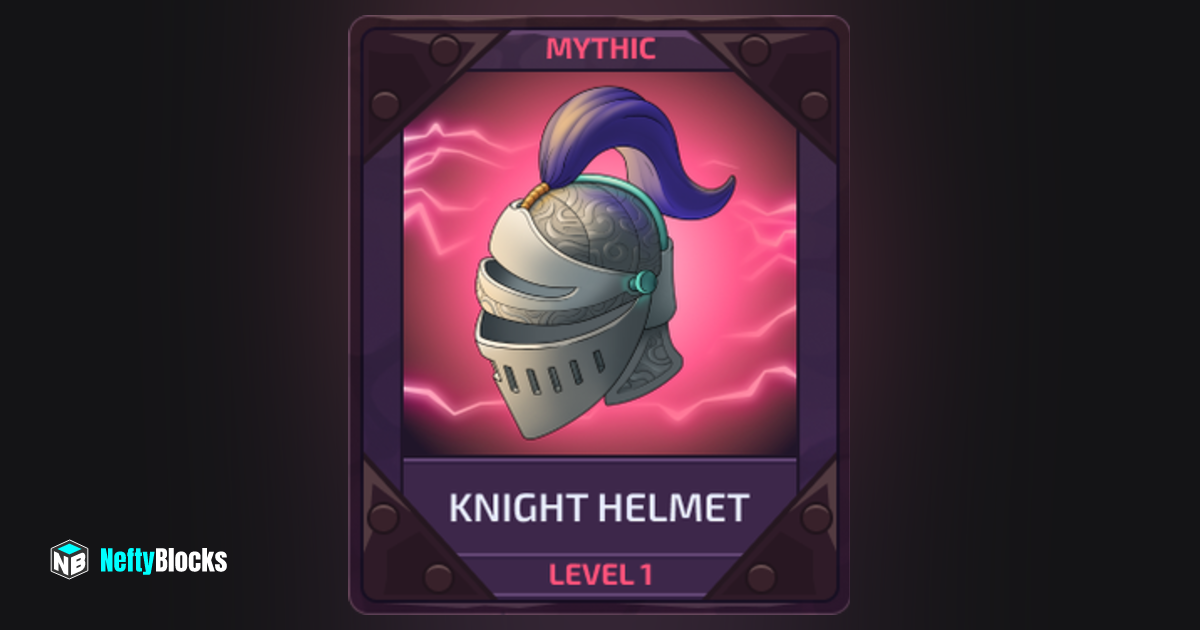 Knight Helmet – Level 1 #276 | NeftyBlocks | The #1 Trade to Earn NFT ...