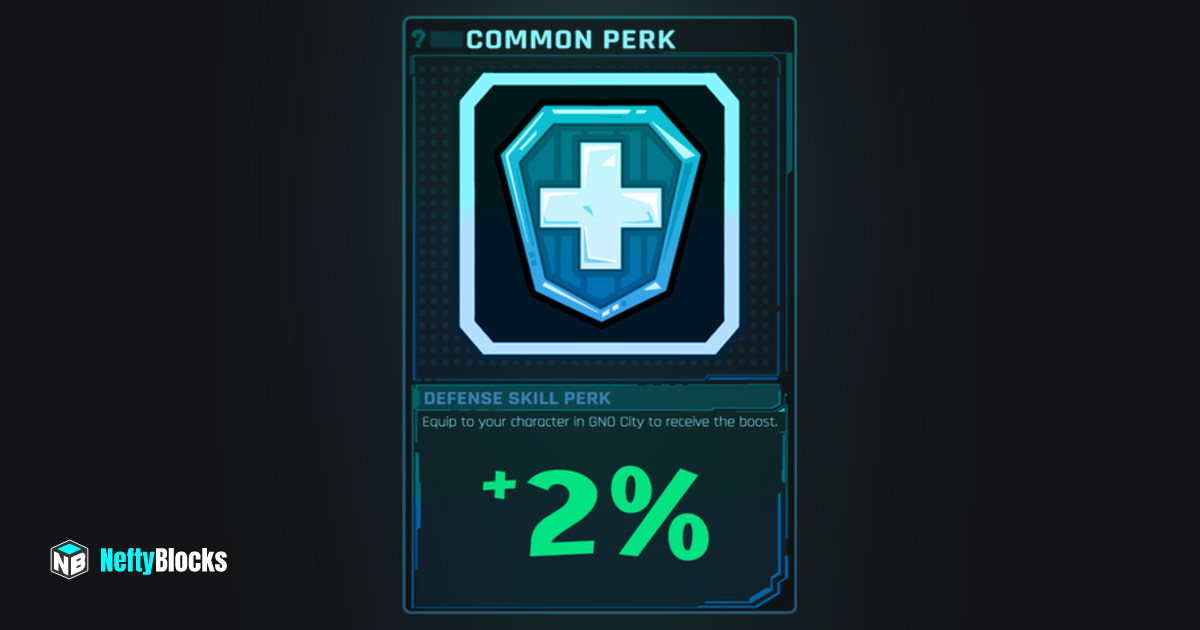 Common Defense Perk #465 | NeftyBlocks | The #1 Trade to Earn NFT ...