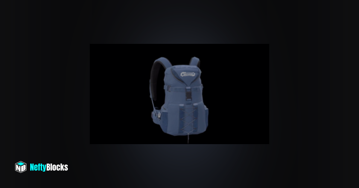 Blue Medium Backpack #6 | NeftyBlocks | The #1 Trade to Earn NFT ...