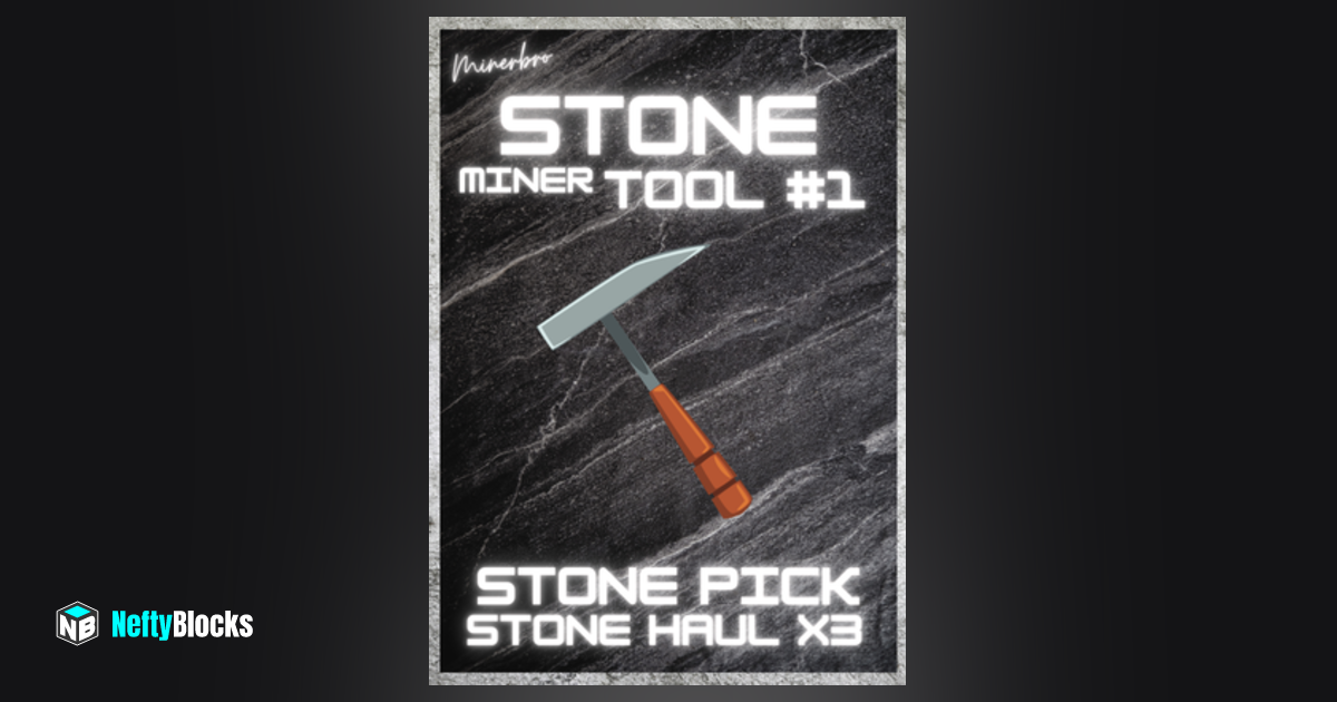 Stone pick #1233 | NeftyBlocks | The #1 Trade to Earn NFT Marketplace ...