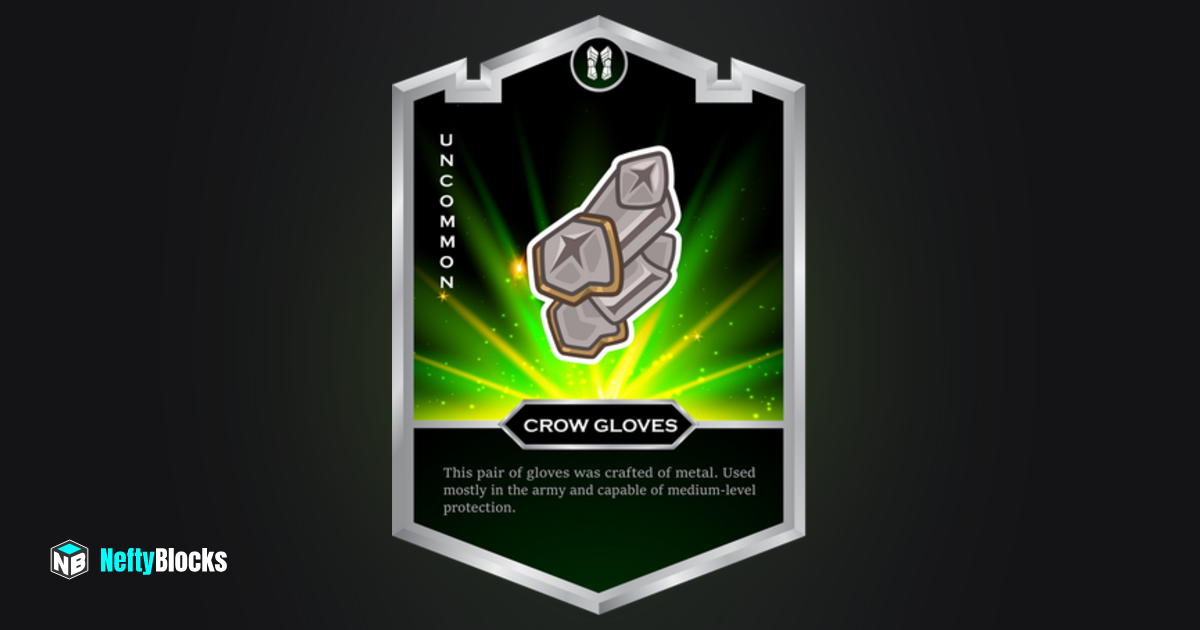 Crow Gloves #155 | NeftyBlocks | The #1 Trade to Earn NFT Marketplace ...