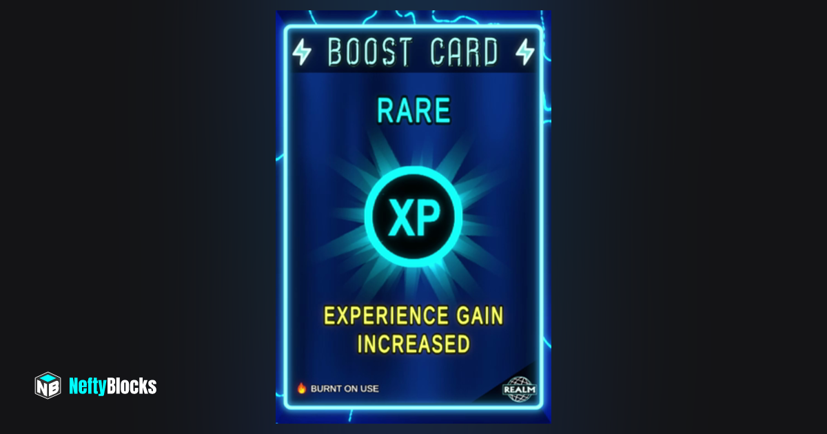 Experience Boost Card | NeftyBlocks | The #1 Trade to Earn NFT ...